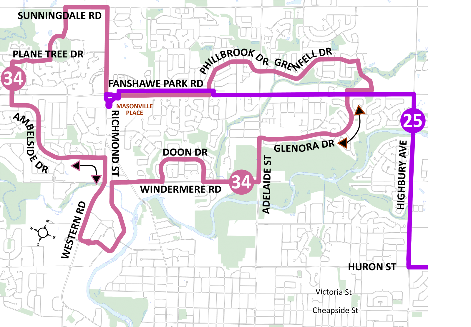 Route 25 Route 34 Changes September 1 2019 London Transit Commission Route 25 Route 34 Changes September 1 2019 London Transit Commission
