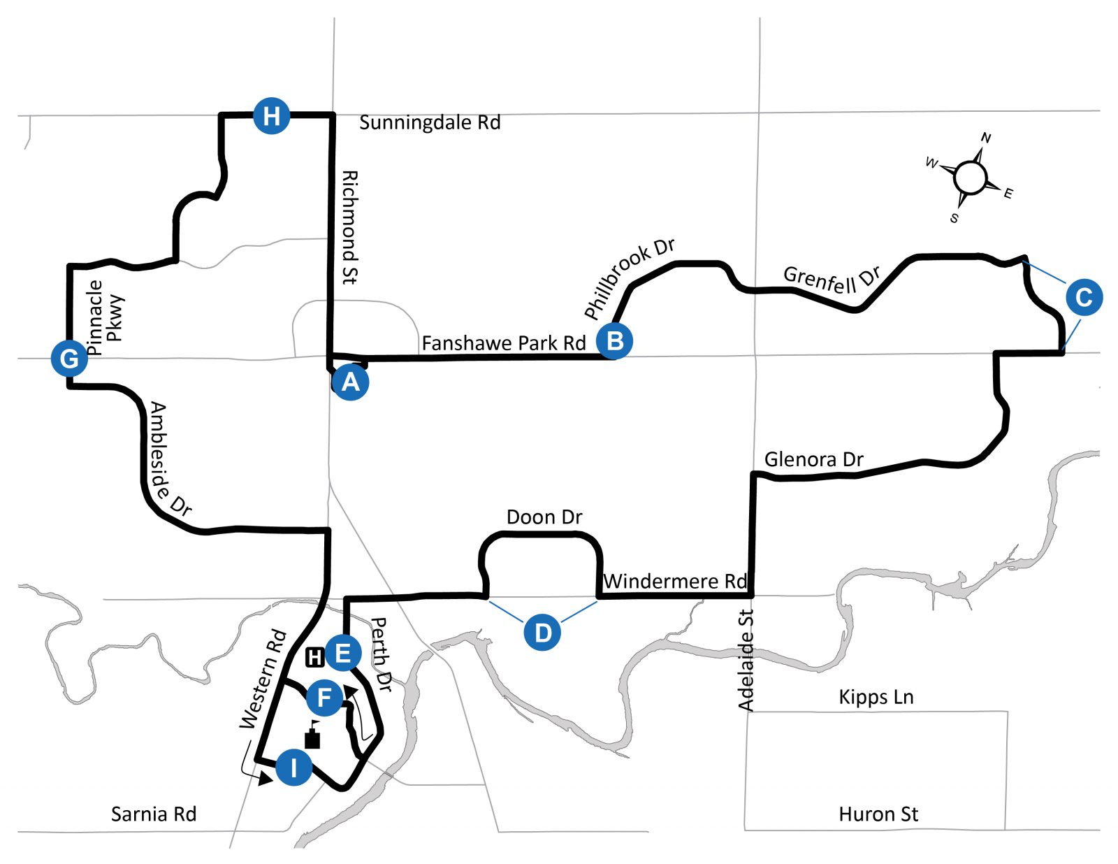 Route 34 – Masonville Place – Alumni Hall / Natural Science – London ...