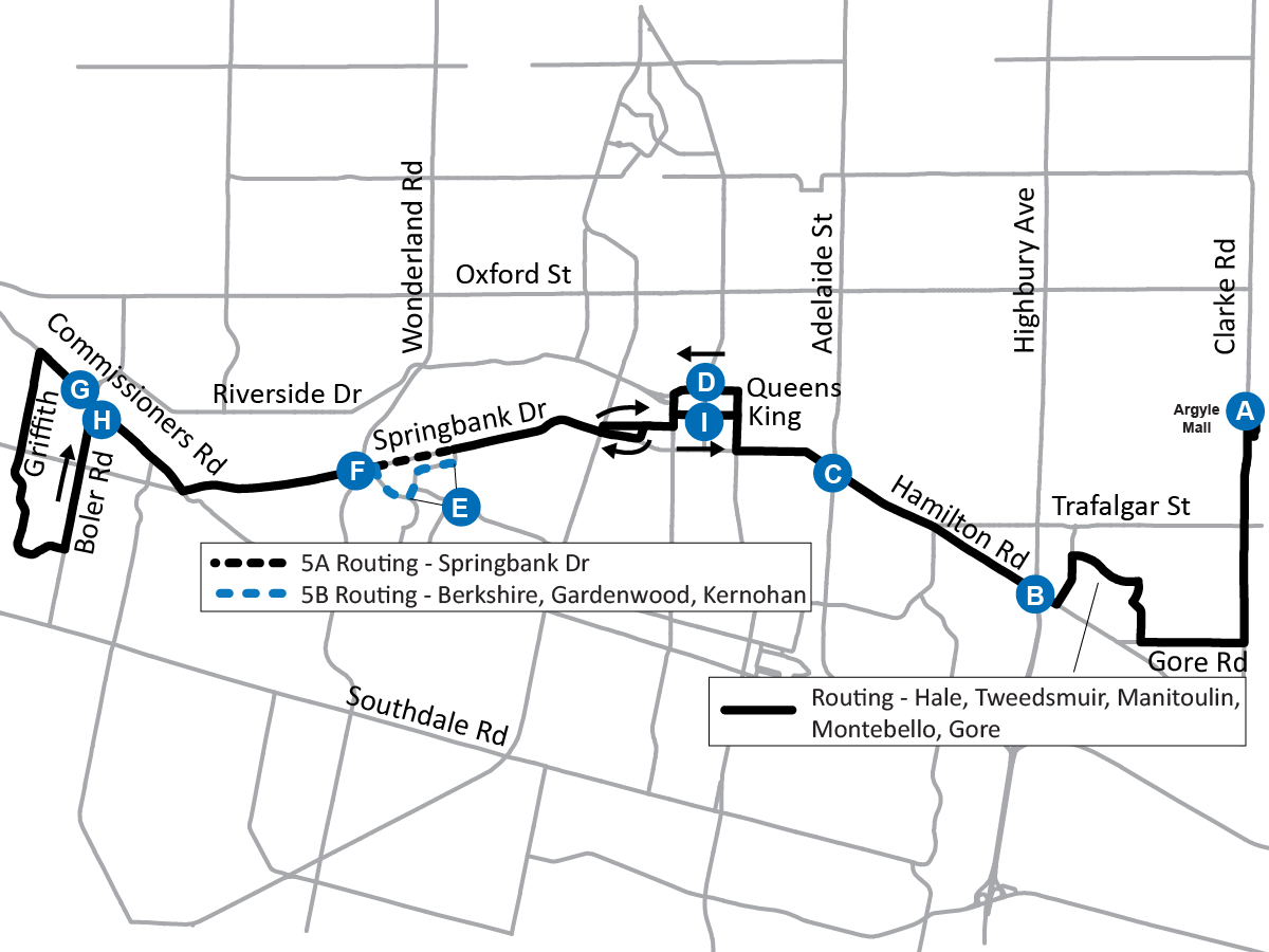 Route 5 – Byron – Argyle Mall – London Transit Commission