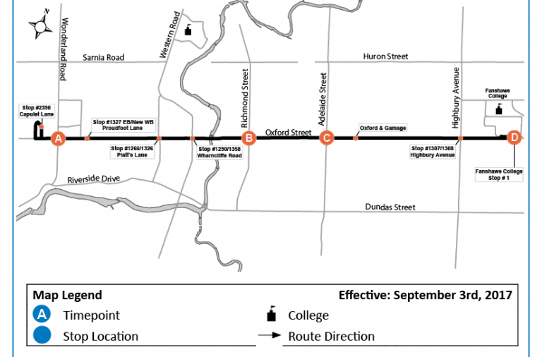 Route 91 – Express Fanshawe College – Oxford at Wonderland – London ...